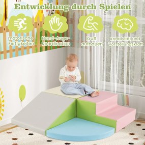 Costway 4 PCS. Schaumstoffbausteine zum Toben a Klettern – růžová + zelená