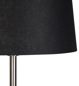 Moderní stojací lampa z oceli s černým odstínem 45 cm - Simplo