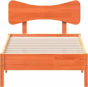 Postel bez matrace voskově hnědá 90 x 200 cm masivní borovice 3328243