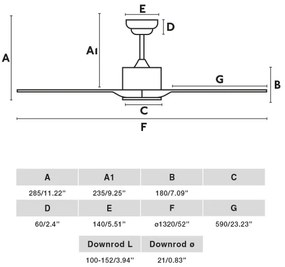 FARO 33750DC - Stropní ventilátor LUZON L bílá + dálkové ovládání