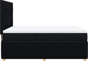 Box spring postel s matrací černá 140 x 190 cm textil 3294353