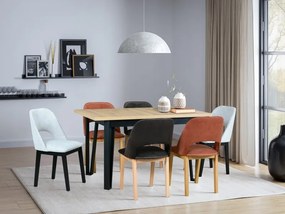 Jídelní stůl IKON 5 + doprava zdarma deska stolu grafit, nohy stolu / podstava černá