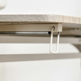 HOMCOM 3 TLG jídelní set se 2 židlemi a 1 stolem skládací deska 120 x 60 x 75 cm ocel MDF přírodní bílá ideální do kuchyně a jídelny
