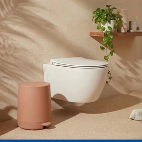 Hnědý nášlapný plastový odpadkový koš 5 l Fablo – Wenko