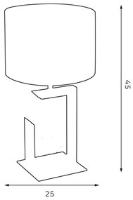 Stolní lampa 1xE27/60W/230V 45 cm černá/bílá