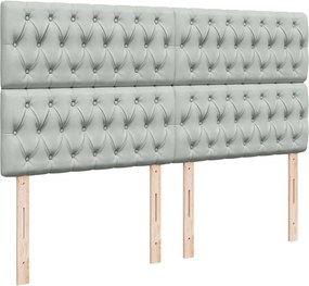 Box spring postel s matrací světle šedá 180x200 cm samet 3293284