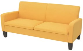 3místná pohovka 180 x 65 x 76 cm žlutá 244713