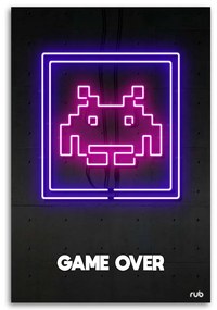 Gario Obraz na plátně Neonový konec hry - Rubiant Rozměry: 40 x 60 cm