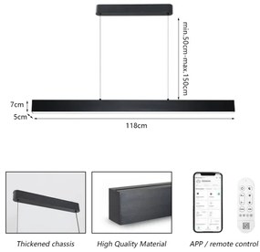 Brilagi - LED Stmívatelný lustr SLEEKLINE SMART LED/40W/230V Wi-Fi Tuya černá+DO
