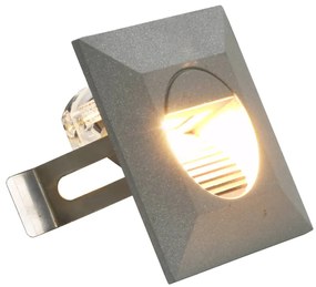Venkovní LED nástěnná svítidla 6 ks 5 W stříbrná čtvercová,  45656