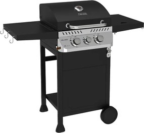 Velaco Plynový BBQ gril s boční plotýnkou, poličkou a krycí plachtou - APOLLO-A, 2+1 hořák