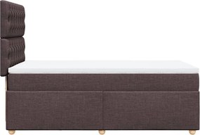 Box spring postel s matrací tmavě hnědá 90x190 cm textil 3291145