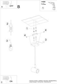 Stropní svítidlo Norano, 1x černé kovové stínítko, (možnost polohování)