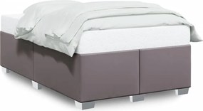 Rám postele bez matrace šedý 120x190 cm umělá kůže 3284550