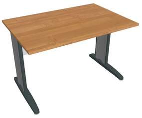 Stůl pracovní rovný 120 cm - Hobis Cross CS 1200 Dekor stolové desky: olše, Dekor lamino podnože: šedá, Barva nohou: černá