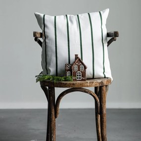 Storefactory Bavlněný povlak na polštář White/Green 48 x 48 cm, zelená barva, textil