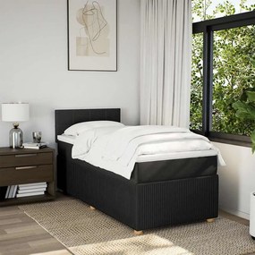 Box spring postel s matrací černá 90x200 cm textil 3287341