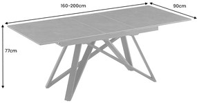 Roztahovací keramický stůl Callen 160-200cm grafit