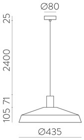 ACB Iluminacion Závěsné svítidlo EVELYN, ⌀ 45 cm, 1xE27 15W Barva: Bílá, Barva montury: Černá