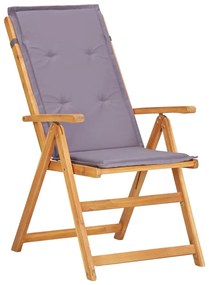 vidaXL Zahradní polohovací židle 2 ks hnědé masivní akáciové dřevo