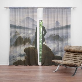Sablio Závěs Poutník nad mořem mlhy - Caspar David Friedrich: 2ks 140x250cm