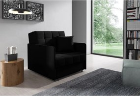 Eka Pohovka AMERYKANKA 169, 90 cm Barva látky: Černá (Kronos 07)