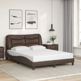 Rám postele s LED bez matrace Hvar hnědý 120 x 200 cm 3213922