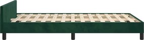 Rám postele bez matrace tmavě zelená 120 x 200 cm samet 3125626