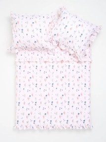 Sinsay - Květovaný povlečovací set - pastelová růžová