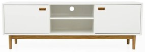 Bílý TV stolek Tenzo Svea, délka 170 cm