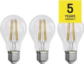 GP MET LED žárovka A60 E27 5W teplá bílá, 3 ks / LED žárovka / 1060 lm