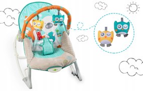 Ricokids Houpací vibrační křesílko/lehátko Happy Owl