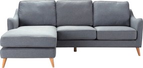 Rohová pohovka Venuste denim blue/brown