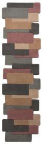 Vlněný běhoun Flair Rugs Collage Earthy, 60 x 230 cm