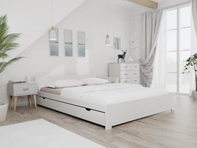 Postel IKAROS 140 x 200 cm, bílá Matrace: Matrace Coco Maxi 20 cm, Rošt: Bez roštu