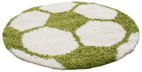 Ayyildiz, Dětský kusový koberec Fun 6001 green, 100x100 (průměr) kruh, zelená, dětský pokoj