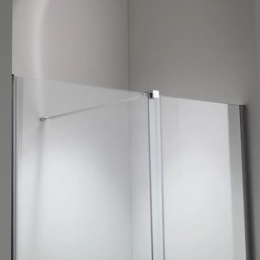BPS-koupelny Posuvné sprchové dveře HYD-ATA 110 chrom/transparent pro instalaci do niky - bez vaničky
