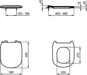 Ideal Standard Tesi - WC sedátko | SoftClose | bílá