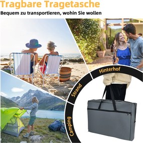 Costway Skládací kempingová kuchyňka s taškou, hliníková cestovní kuchyňka