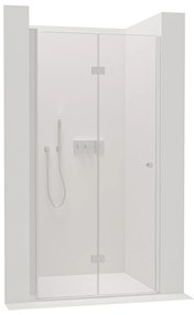 CERANO - Sprchové skládací dveře Volpe L/P - chrom, transparentní sklo - 80x190 cm