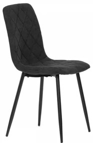 Jídelní židle černá látka, nohy černý kov CT-283 BK2