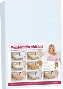 Bellatex Prostěradlo plátěné s gumou 90x200 cm světlá modrá