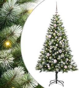 Umělý vánoční stromeček s umělým sněhem 150 LED Teplá bílá 3395435