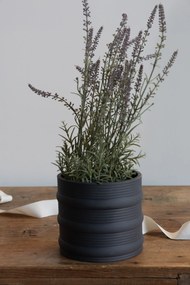 Storefactory Keramický obal na květináč Arby Dark Grey, šedá barva, keramika