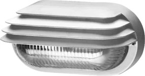 Svítidlo Panlux OVAL GRILL SOG-M-40/B 40W E27 bílá IP44 matné sklo