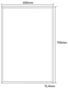 Aqualine, Zrcadlo 60x70 cm, s fasetou, bez uchycení, 22471