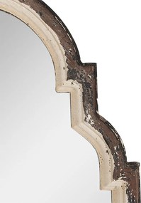 Béžovohnědé antik nástěnné zrcadlo s odřením Jilly - 63*4*91 cm