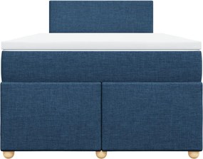 Box spring postel s matrací modrá 120x200 cm textil 3286646