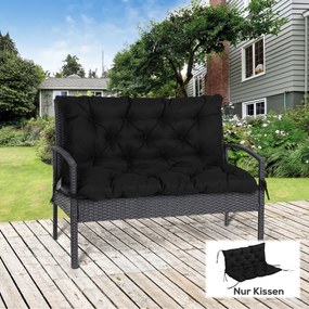 Outsunny Polštář na Lavici pro Dva 100 x 98 x 8 cm s Popruhy pro Vnitřní/Venkovní Použití pro Lavice do Zahrady