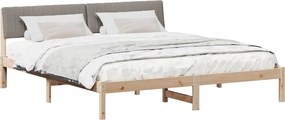 Rám postele Hnědá a taupe 180 x 200 cm Masivní borovicové dřevo 3394356